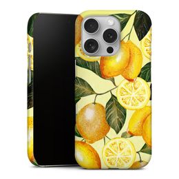 DeinDesign iPhone 16 Pro Handy Premium Case Smartphone Handyh&uuml;lle Schutzh&uuml;lle matt Summer Fruits Lemon Premium Case