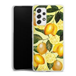 DeinDesign Galaxy A53 5G Handy Silikon H&uuml;lle Case transparent Handyh&uuml;lle Summer Lemon Fruits Silikon Case