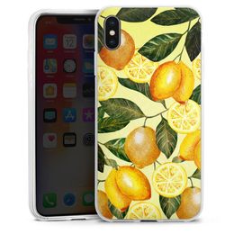 DeinDesign iPhone Xs Max Handy Silikon H&uuml;lle Case transparent Handyh&uuml;lle Summer Fruits Lemon Silikon Case