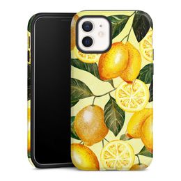 DeinDesign iPhone 12 mini Handy Panzer Handyh&uuml;lle robuste Outdoor H&uuml;lle Schutzh&uuml;lle gl&auml;nzend Summer Fruits Lemon Tough Case
