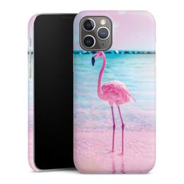 DeinDesign iPhone 12 Pro Handy Premium Case Smartphone Handyh&uuml;lle Schutzh&uuml;lle matt Beach Tropical Flamingo Premium Case