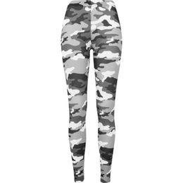 Leggings Urban Classics "Urban Classics Damen Ladies Camo Leggings", Damen, Gr. L, US-Gr&ouml;&szlig;en, snow camo, 91% Polyester, 9% Elasthan, skinny fit, Hosen Leggings