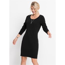 bonprix Damen Strickkleid "Strickkleid", schwarz, Gr. 56, Obermaterial: 70% Baumwolle, 30% Polyamid, Kleider, f&uuml;r den Alltag, aus Baumwolle und
