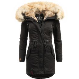 Navahoo Damen Wintermantel "Bombii", schwarz, Gr. XS, clean, Oberstoff: 100% Baumwolle. Futter: 100% Polyester. Wattierung: 100% Polyester.