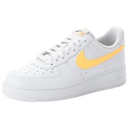 Nike Sportswear Damen Sneaker "Nike Air Force 1 '07", Gr. 40,5wei&szlig;, melon tint, schwarz, Leder, Synthetik, mehrfarbig, Schuhe