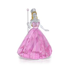 Swarovski Dekofigur "Kristallfigur Sammelfigur Wicked Glinda Upland"kristallwei&szlig;, rosa, gelb, schwarz, wei&szlig;, metallfarben, Metall, Swarovski