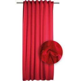 Vorhang Apelt, B:134cm H:245cm, rot, Polyester, Wohnzimmer, Gardinen, "TASSILO", HxB: 245x134, Tassoli, Fertigschal mit Universalband
