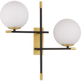 NOVA LUCE Wandleuchte "GIT", 2, &Oslash; 44cm H: 42,2cm, 1 Stk., gold, Wohnzimmer, Leuchten, Ohne Beleuchtung