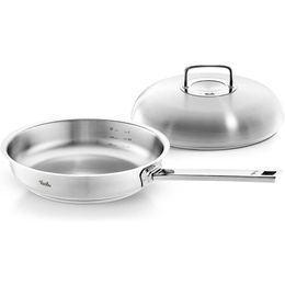 Fissler Bratpfanne "Original-Profi Collection Pfanne 28cm mit Hochraumdeckel", &Oslash; 28cm + H&ouml;he 15cm, silber, Pfannen, Kaltmetallgriffe;Mess-Skala