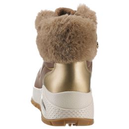 Skechers Damen Keilsneaker "UNO RUGGED", Gr. 35, bunt, Lederimitat, metallic, Schuhe, Sneaker, Keilsneaker, Winterboots mit hochwertiger D&auml;mpfung