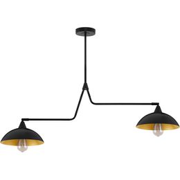 NOVA LUCE Deckenleuchte "MIRBA", 2, &Oslash; 113cm H: 70cm, 1 Stk., schwarz, Wohnzimmer, Leuchten, Ohne Beleuchtung