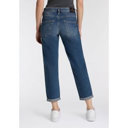 Herrlicher Damen 5-Pocket-Jeans "Shyra Tap Denim"iconic, Gr. 33, Denim/Jeans, Obermaterial: 99% Baumwolle, 1% Elasthan, Jeans, mit hohem Bund, Cropped