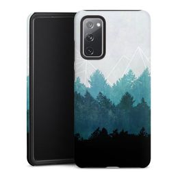 DeinDesign Galaxy S20 FE Handy Panzer Handyh&uuml;lle robuste Outdoor H&uuml;lle Schutzh&uuml;lle matt Abstract Forrest Tree Tough Case