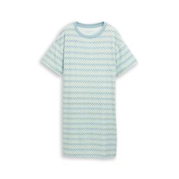 Tom Tailor Damen Nachthemd mit Muster, blau, Gemustert, Gr. 40