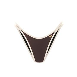 Copenhagen Studios Bikini-Hose 'Emma' chocolate Gr. 38. Mit Kontrastbes&auml;tze. Nachhaltig.