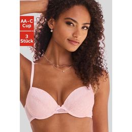 Petite Fleur Push-up-BH pink Gr. 80AA. Mit B&uuml;gel