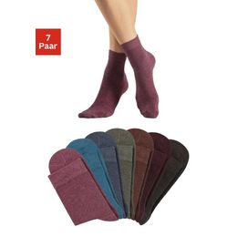 Lascana Basicsocken mehrfarbig Gr. 35-38 f&uuml;r Damen. Elastisch. Nachhaltig.