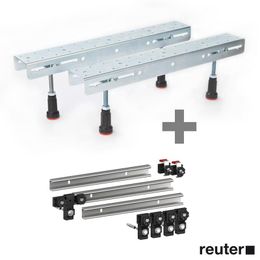 Hoesch 1 Paar klappbare Wannenf&uuml;&szlig;e inkl. MEPA-Wannenleisten 3er Set, 690705+190031,