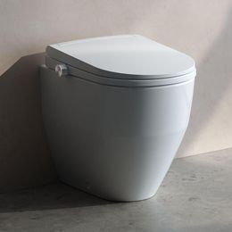 Laufen Cleanet Meda Stand-Dusch-WC mit Silent Flush, mit WC-Sitz, H605110000S002,