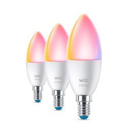 WIZ Tunable White & Color 3er Set LED-Lampe B37 E14, 2200-6500 K, 4,9 W, 8720169075672, B37