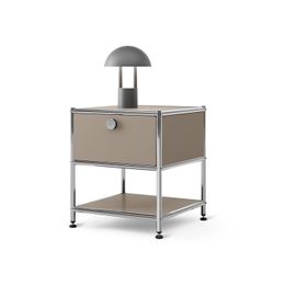 Tchibo - Beistelltisch Metall &raquo;Cn3&laquo; mit 1 Schublade - 40x40x46,5cm - taupe - Stahl / Aluminium / Kunststoff