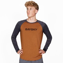 Saysky Logo Pace Long Sleeve Bekleidung Herren orange XL