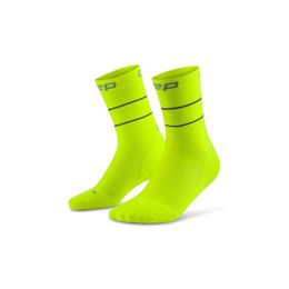 CEP Pro Run Reflective Mid Cut Socks Bekleidung Damen gelb M