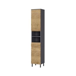 Tchibo - Hochschrank &raquo;Salinas&laquo; - 34x34x190cm - braun - Holz