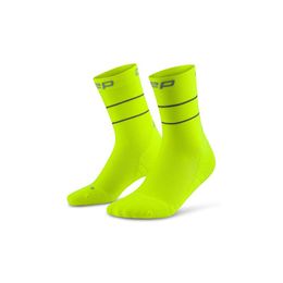CEP Pro Run Reflective Mid Cut Socks Bekleidung Damen gelb S