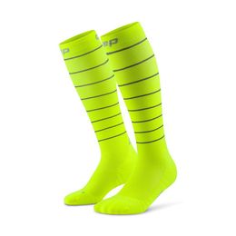 CEP Pro Run Reflective Tall Socks Bekleidung Damen gelb M