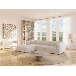 Vente-unique Ecksofa - Ecke links - Stoff - Beige - CAMILIO von Maison C&eacute;phy 10918336