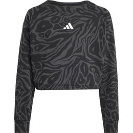 Adidas FUTURE ICONS CROPPED Sweatshirt M&auml;dchen - Gr&ouml;&szlig;e 164 - schwarz