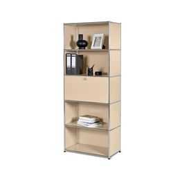 Tchibo - Regal Metall &raquo;Cn3&laquo; mit Klappe - 77x40x194,5cm - beige - Stahl / Aluminium / Kunststoff