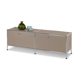 Tchibo - Lowboard Metall &raquo;Cn3&laquo; mit 2 Klappen - 152x40x51,5cm - taupe - Stahl / Aluminium / Kunststoff
