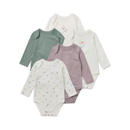 Tchibo - 5 Baby-Bodys mit Mitwachsfunktion - Baby - Gr. 86/92 - creme/print