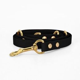 THE DOG IDEA Biothane Hundeleine Gold Schwarz
