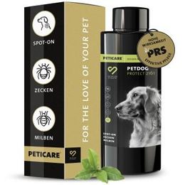 Peticare Zecken-Schutz Mittel f&uuml;r Hunde, Spot-On auf pflanzlicher Basis 200 ml