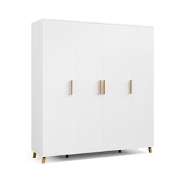 Rauch Dreht&uuml;renschrank &raquo;Shinjo&laquo; - 187x53x203cm - wei&szlig; - Holz / Holz