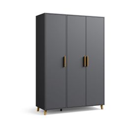Rauch Dreht&uuml;renschrank &raquo;Shinjo&laquo; - 140x53x203cm - grau - Holz / Holz