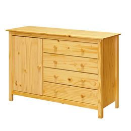 Pharao24.de Sideboard Holzkommode in Kieferfarben mit Dreht&uuml;r