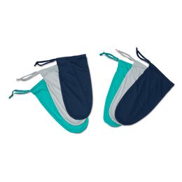 Tchibo - 6 Reise-Schuh- und W&auml;schebeutel - t&uuml;rkis
