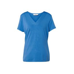 Tchibo - Shirt mit Faltendetail - Damen - Gr. L - blau
