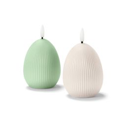 Tchibo - 2 LED-Echtwachskerzen - creme