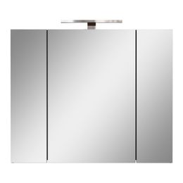 Tchibo - Spiegelschrank - 80x19x66cm - grau - Holz / Glas / Glas