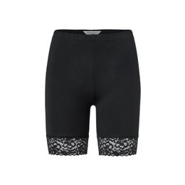 Tchibo - Radlershorts mit Spitzenborte - Damen - Gr. S - schwarz