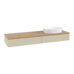 Villeroy & Boch Villeroy und Boch Antao Waschtisch-Unterschrank K16011HJ 160x19x50cm, Waschbeckenplattenfarbe honey oak, silk grey matt lacquer