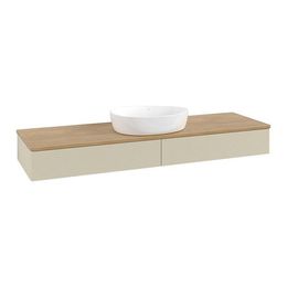 Villeroy & Boch Villeroy und Boch Antao Waschtisch-Unterschrank K14111HJ 160x19x50cm, Waschbeckenplattenfarbe honey oak, silk grey matt lacquer