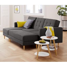 Tchibo - Federkern-Eckschlafsofa mit Stauraumbank - dunkelgrau