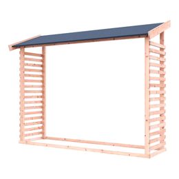 Karibu Kaminholz-Unterstand - 226x60x184cm - naturfarben - Fichtenholz