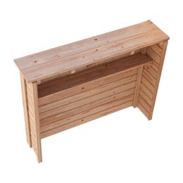 Karibu Garten-Bartisch-und-Theke - 165x39,5x124cm - naturfarben - Fichtenholz